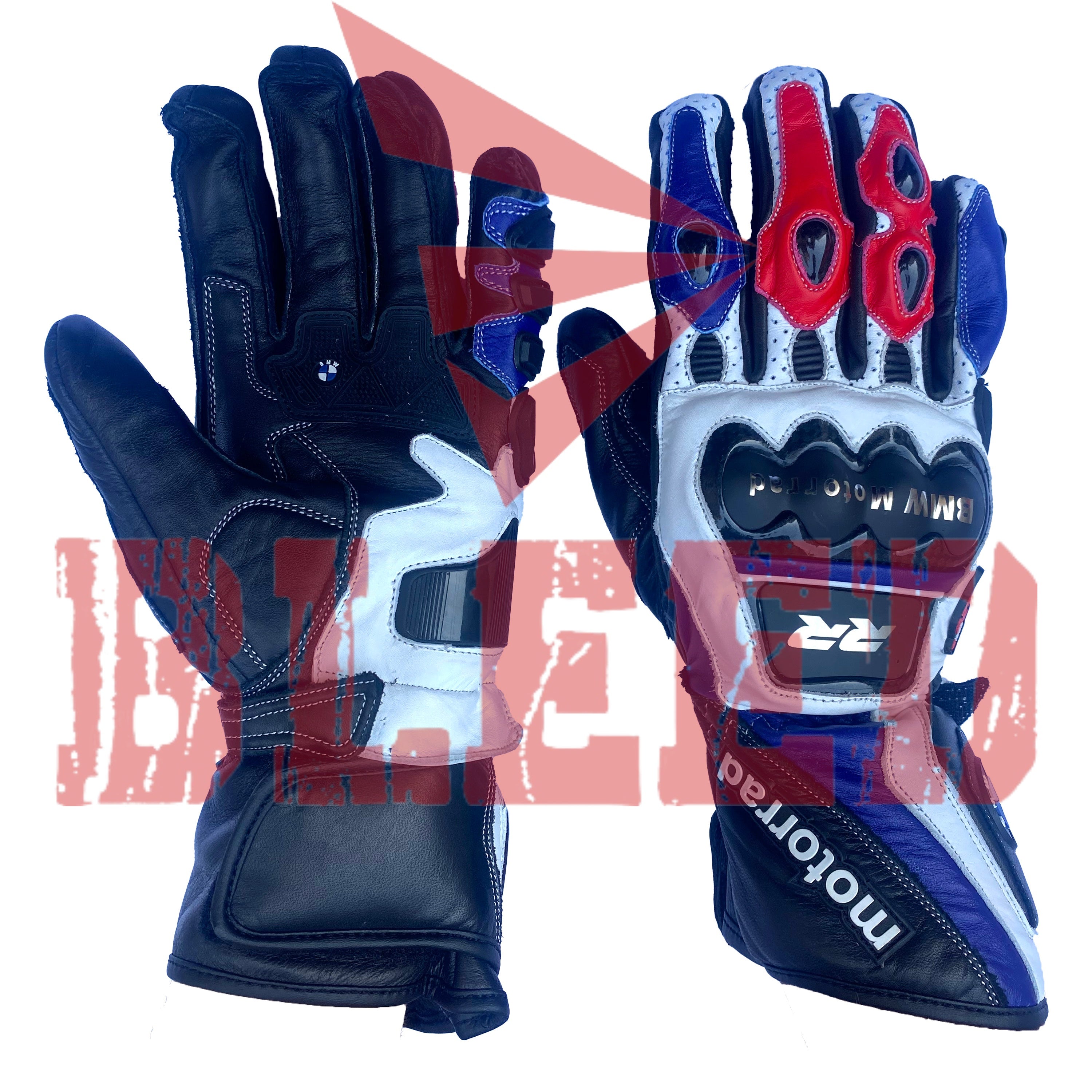BMW Motorrad Leather Motorbike Racing Gloves – BLEED