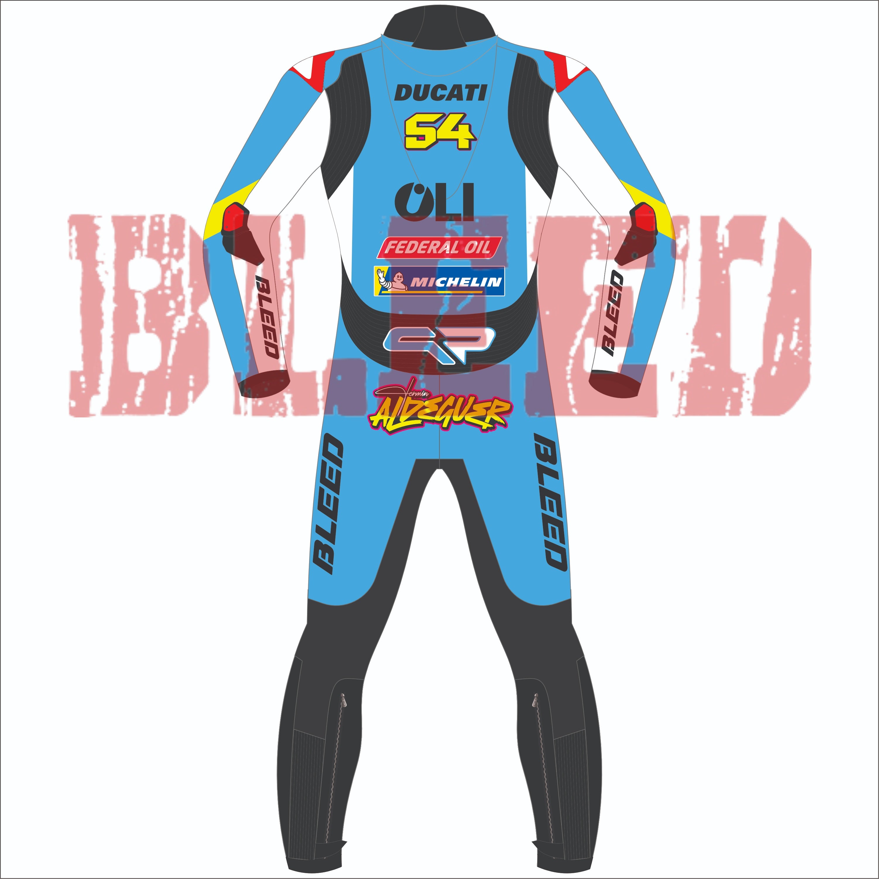 Fermin Aldeguer Ducati Gresini 2025 Leather MotoGP Race Suit – BLEED