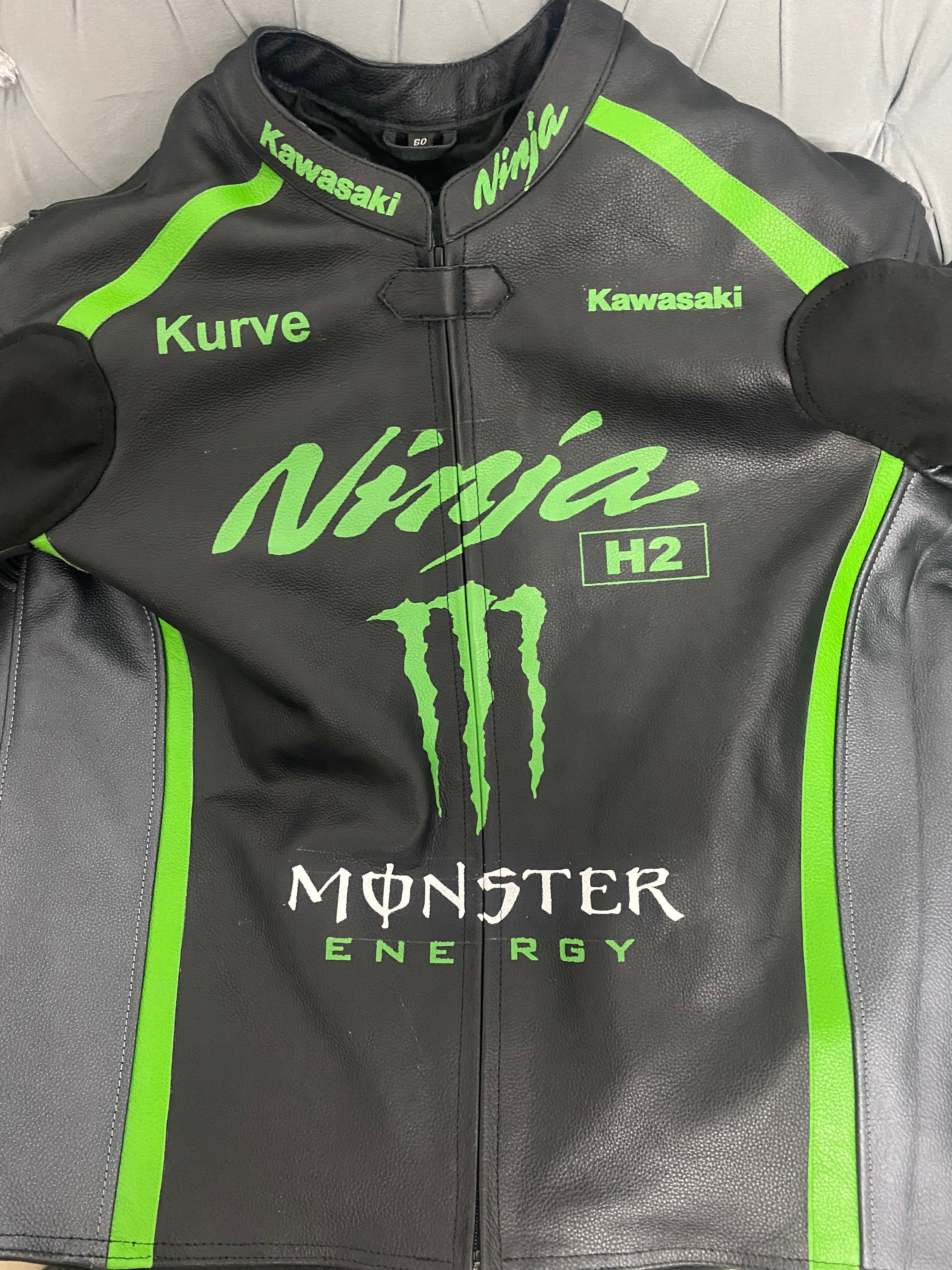 Kawasaki Ninja H2 Motorbike Racing Leather Jacket – BLEED